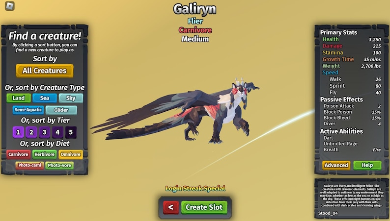 Galiryn Species Creatures of Sonaria Roblox - Etsy