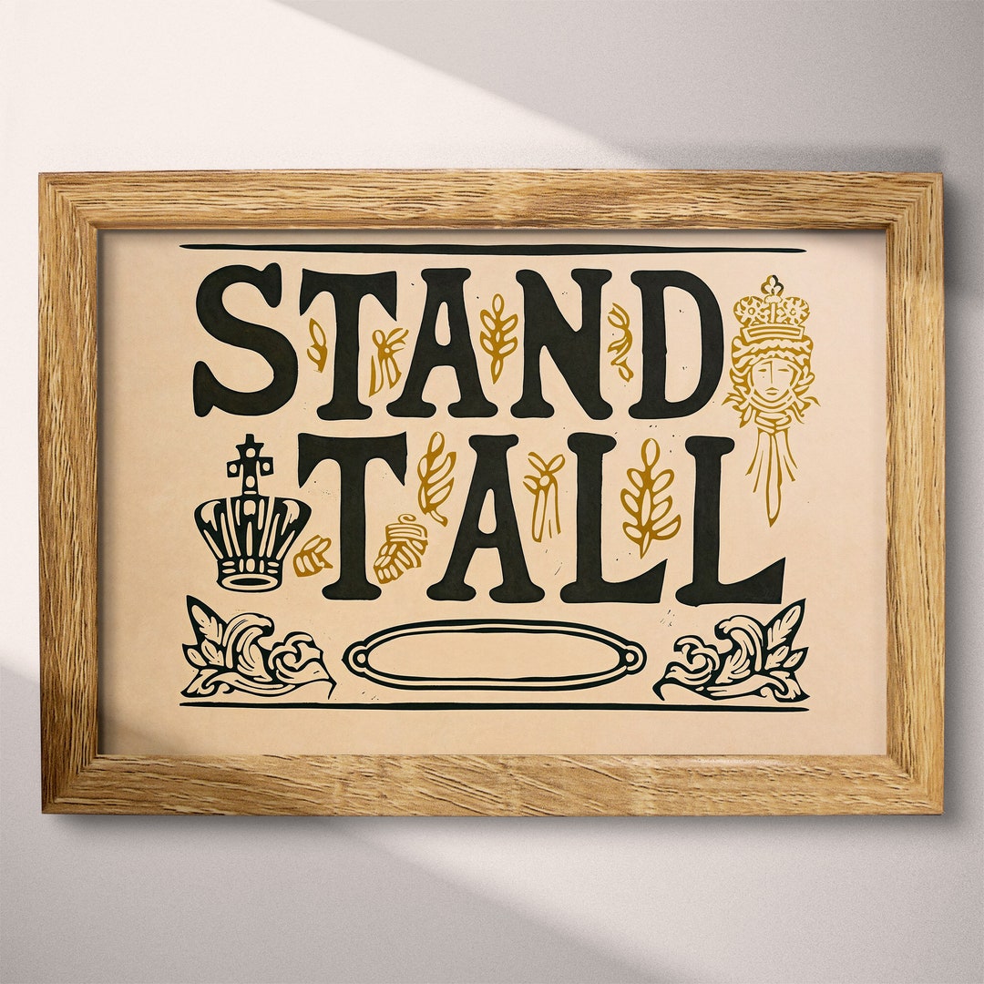Stand Tall PRINTABLE Download Motivational Decor Quotes and Typography ...
