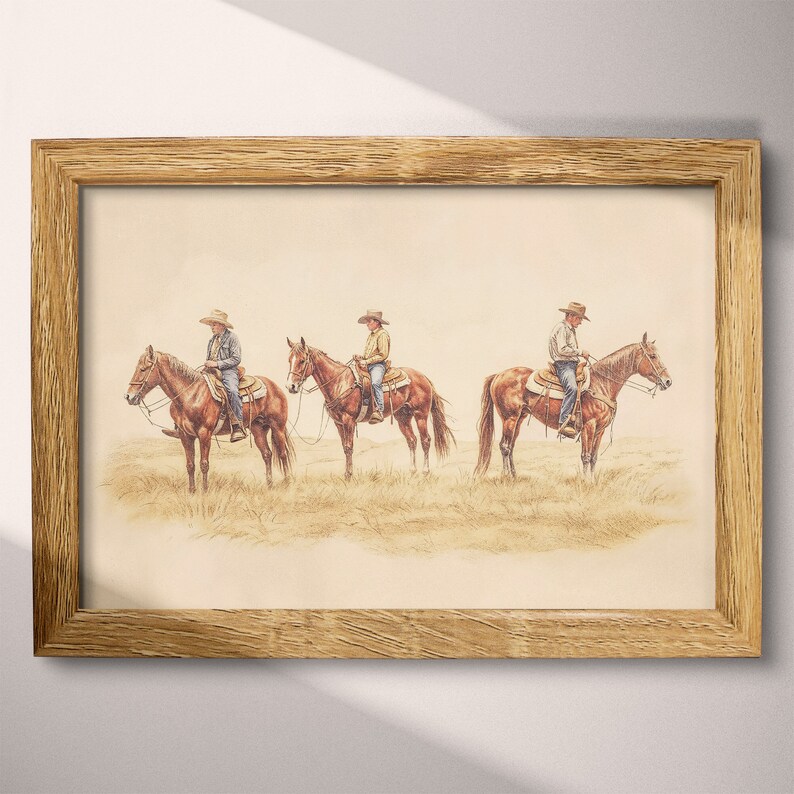 Cowboys PRINTABLE Download Western Decor Western Print Brown Wall Art ...