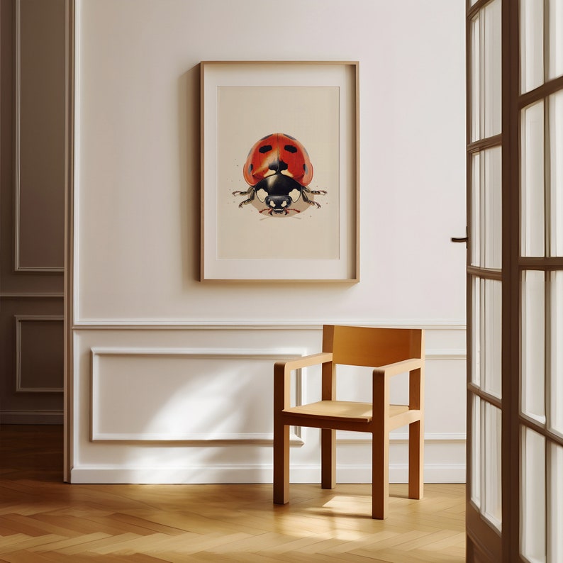 Ladybug PRINTABLE Download Nature Decor Animals Print White, Black, Red ...