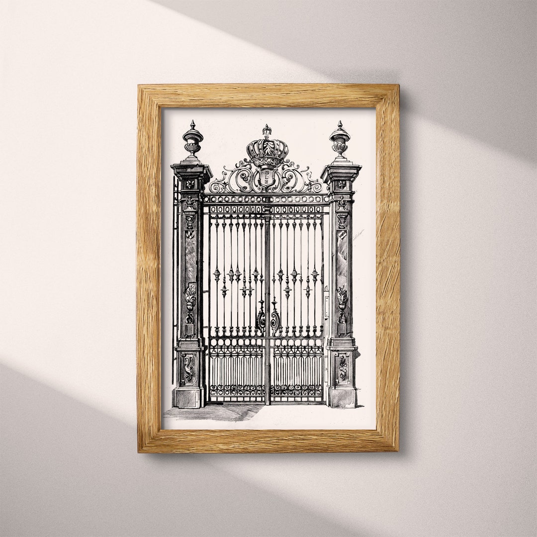 Gate PRINTABLE Download Architecture Decor Architecture Print White ...