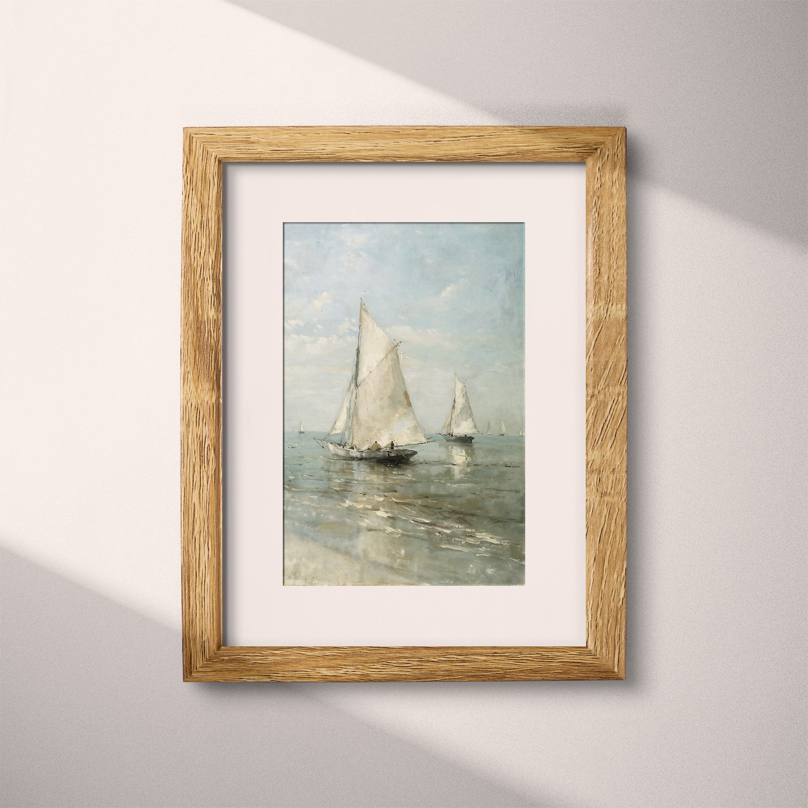 Sailboats PRINTABLE Art Marine Wall Art Nautical Print Gray, Green and ...