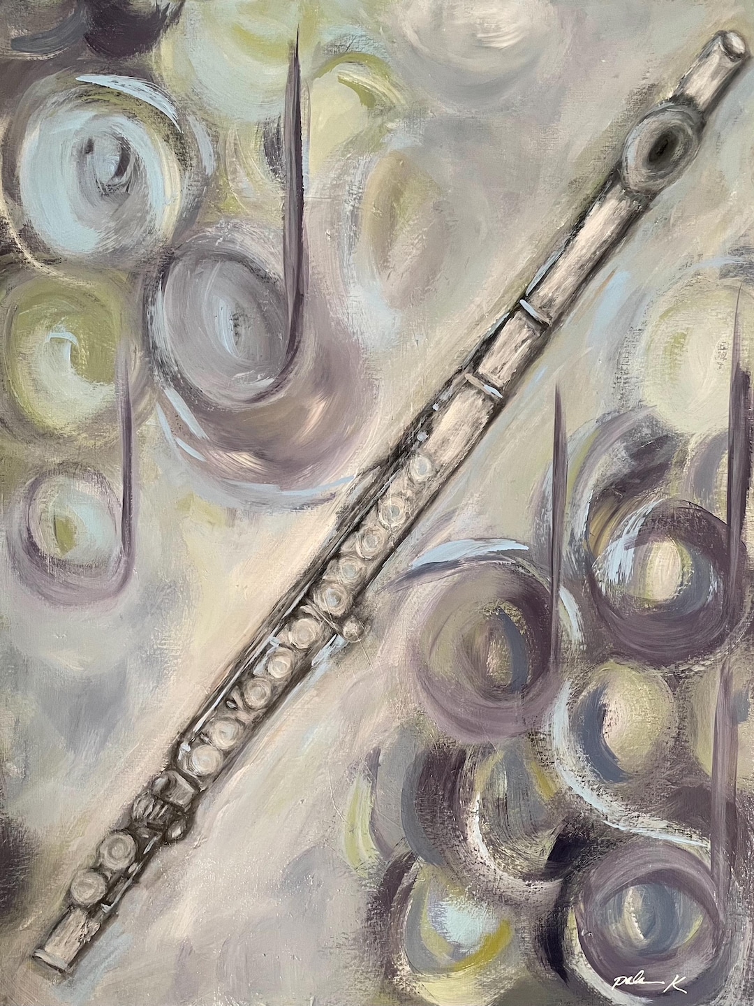FINE ART PRINT - "moondance" - Flute - Musician Art - Music Theme Decor ...