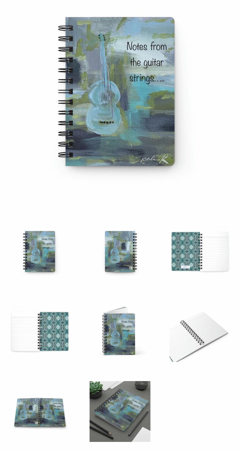 Notebook - Acoustic GUITAR - "notes From the Guitar Strings" - Music ...