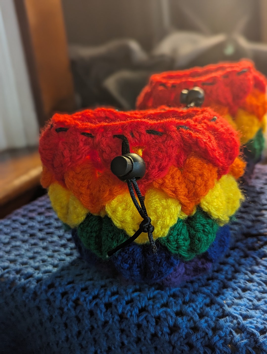 Large Rainbow Pride Flag Dragon Scale Handmade Dice Bag - Trinkets ...