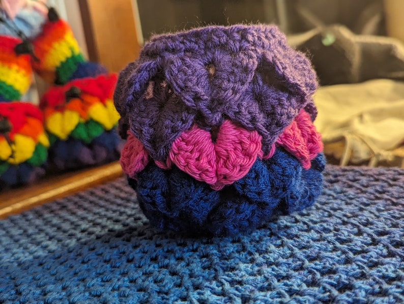 Large Rainbow Pride Flag Dragon Scale Handmade Dice Bag - Trinkets ...