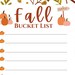 Fall Bucket List Template! 4 Different Template Options of Fall Themed Bucket Lists. - Etsy