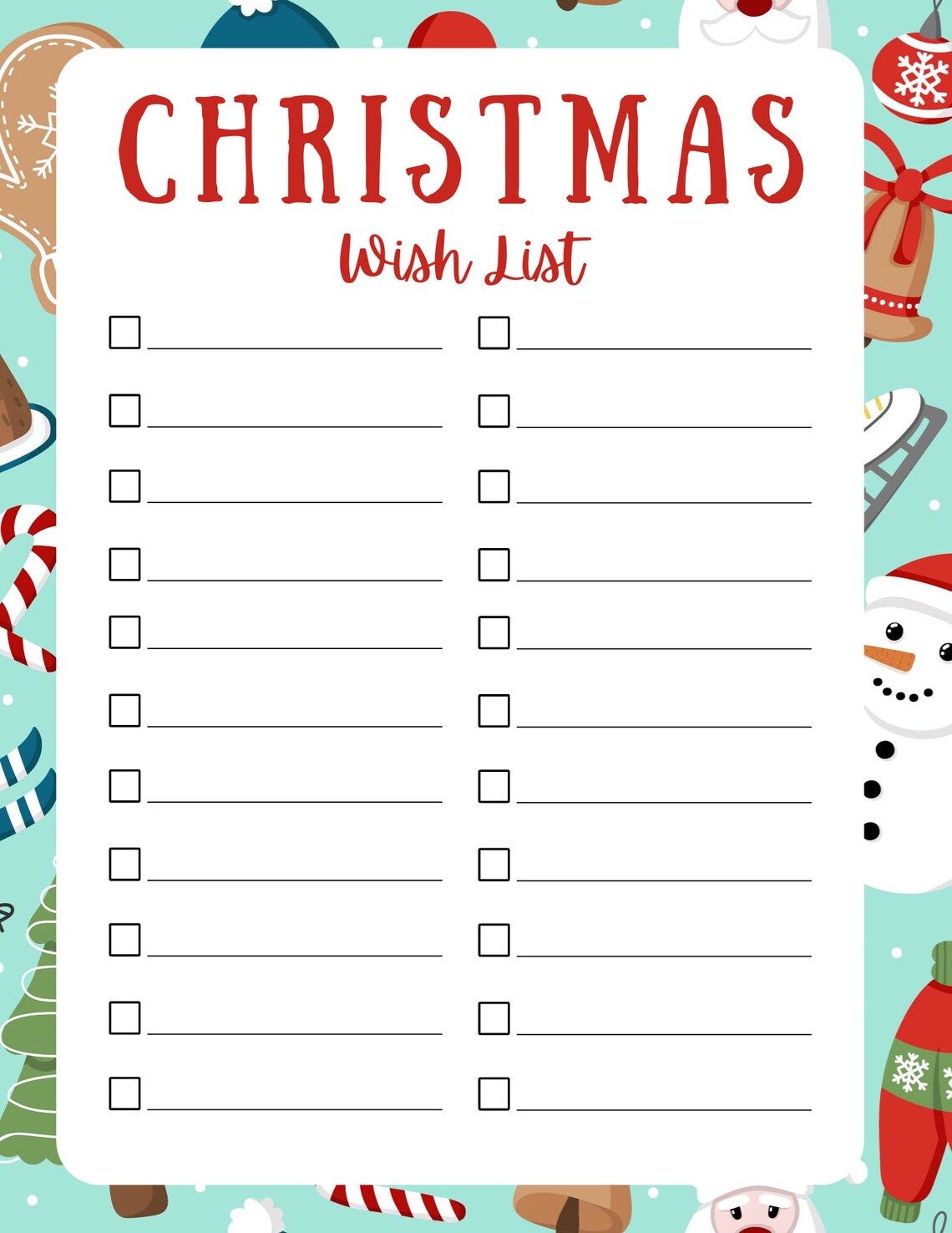 Christmas Wish List Template! 8 Different Templates to Make Your Own ...