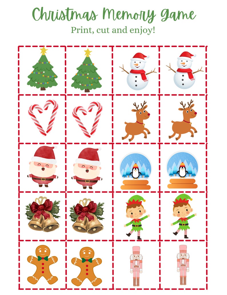 Christmas Memory Game! - Etsy