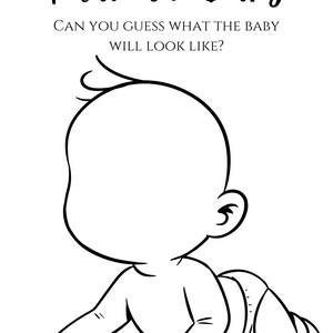 Draw the Baby! Baby Shower Games. Download, Print, Ready for Fun! 4 ...
