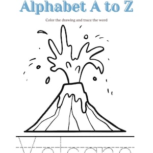 A to Z Color and Trace Alphabet Book! Color the Drawing and Trace the ...