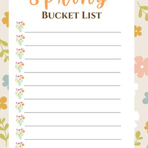 Spring Bucket List! 4 Different Options of Cute Spring Bucket List ...