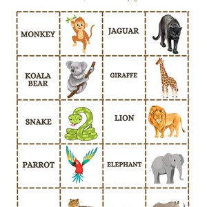 Animal Memory Game! You Can Match Animal to Animal or for a More ...