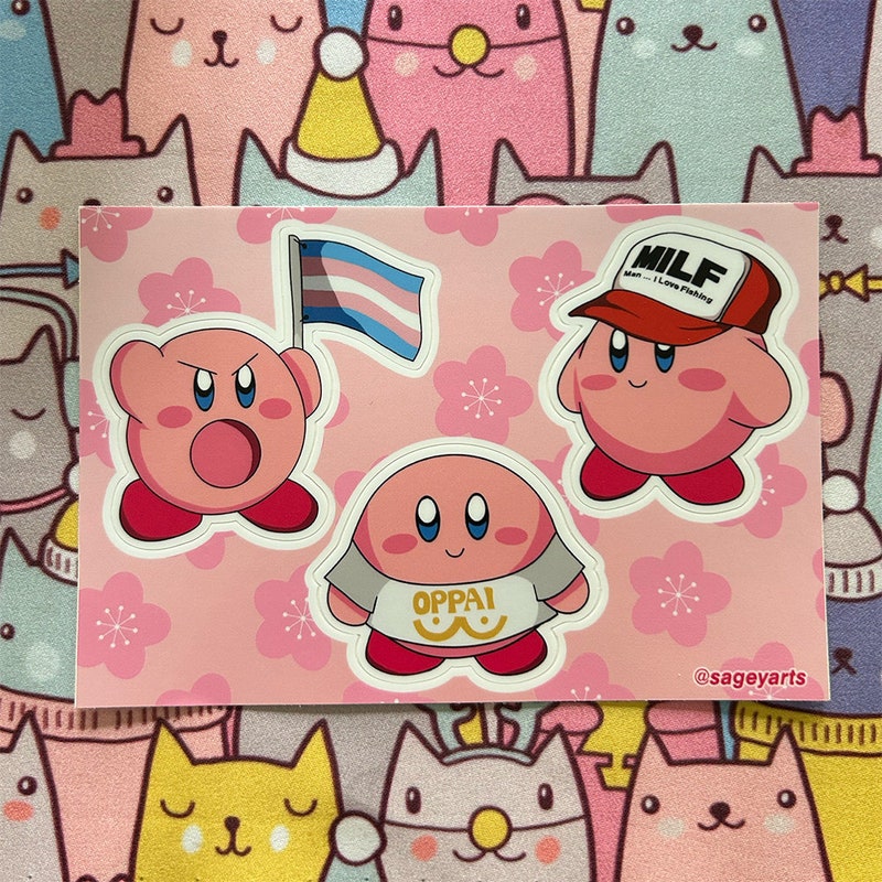 Kirby Sticker - Etsy