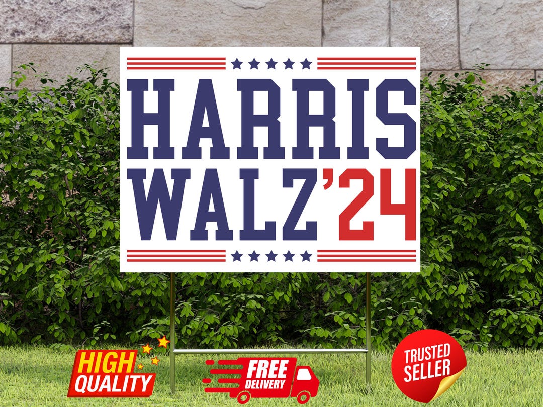 Harris Walz 24 Yard Sign Kamala Harris Yard Sign Harris 2024 Yard Sign ...
