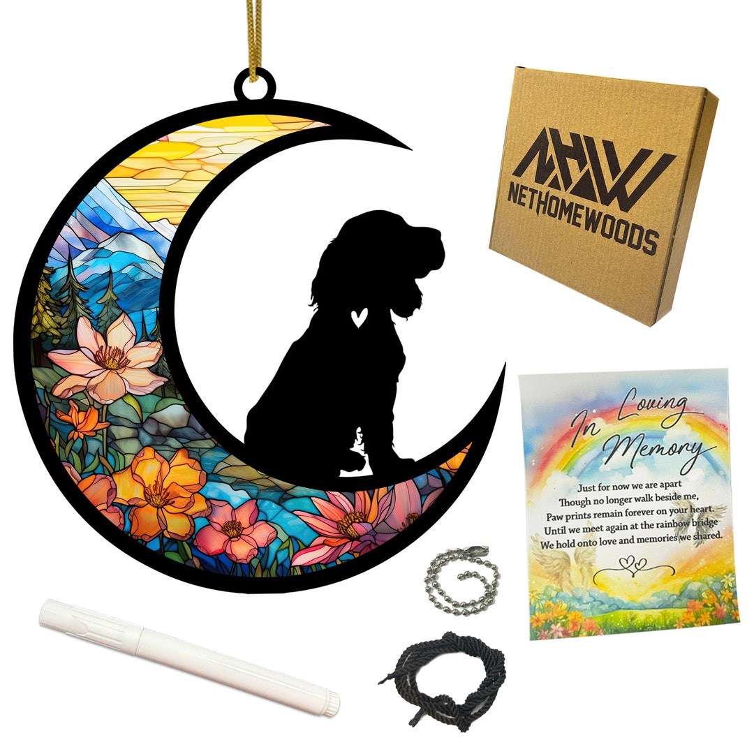 Cocker Spaniel Dog Memorial Suncatcher, Pet Loss Sympathy, Remembrance ...
