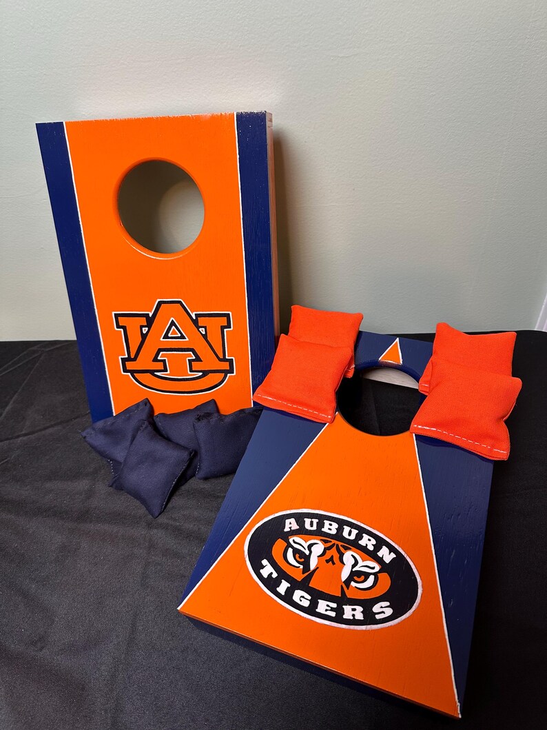 Handmade Mini Cornhole Board Set: Custom Team Design, Desktop Game - Etsy
