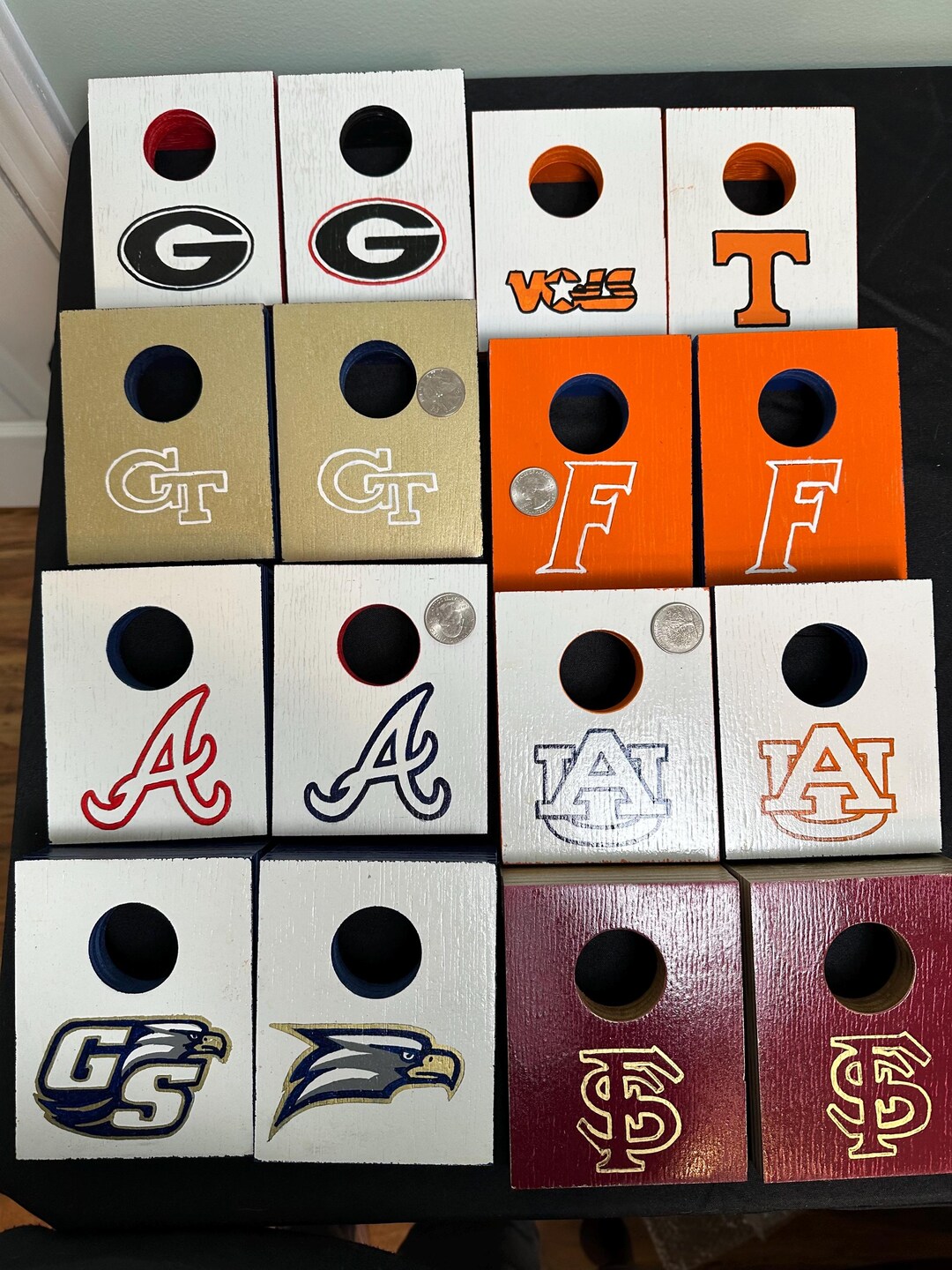 Quarter Toss Game Set, Desktop or Tabletop - Etsy