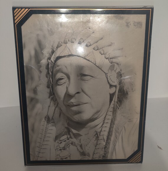 Vintage Framed Photograph Picture of Native American Man Free - Etsy