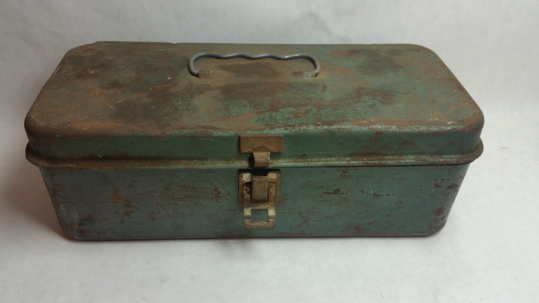 Vintage Rustic Industrial Tool Box Free Shipping - Etsy