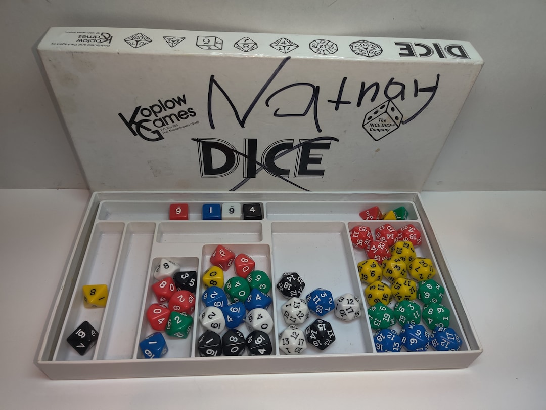 Vintage 1980 Koplow Games Dice Box Set for Table Top Gaming Free ...