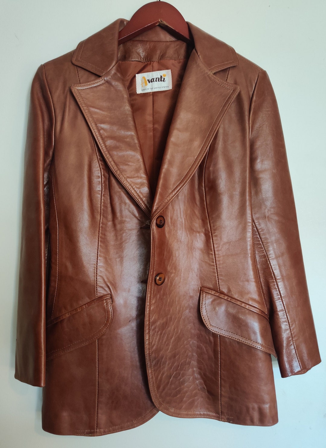 Vintage Avanti Woman's Leather Jacket - Etsy