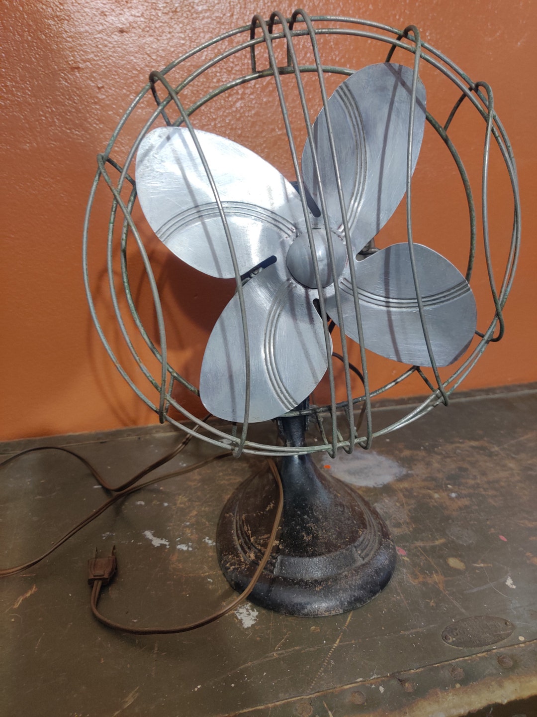 Vintage Desk Fan Works Dominion Brand Rustic Industrial - Etsy
