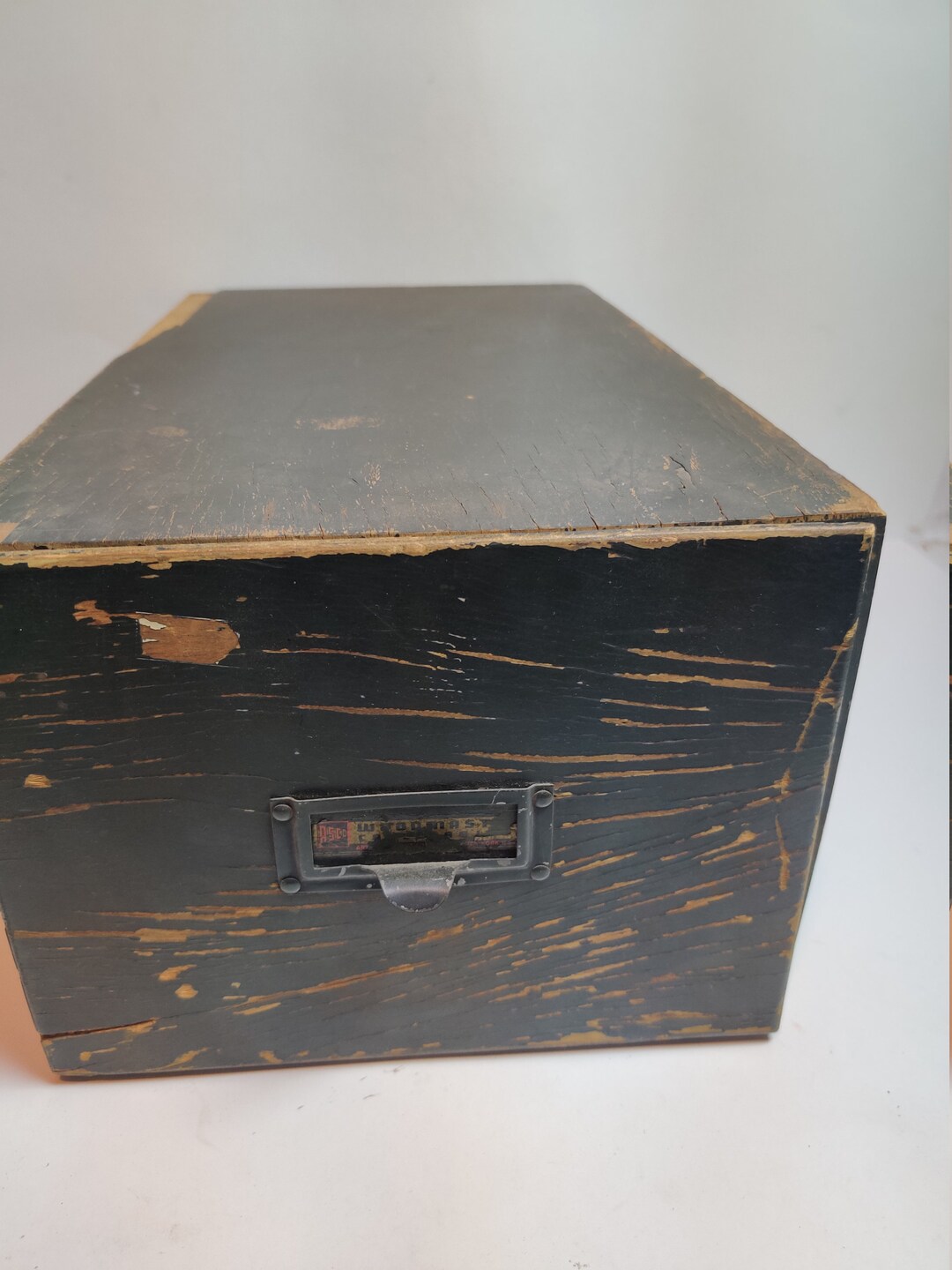 Vintage Wood File Box Free Shipping - Etsy