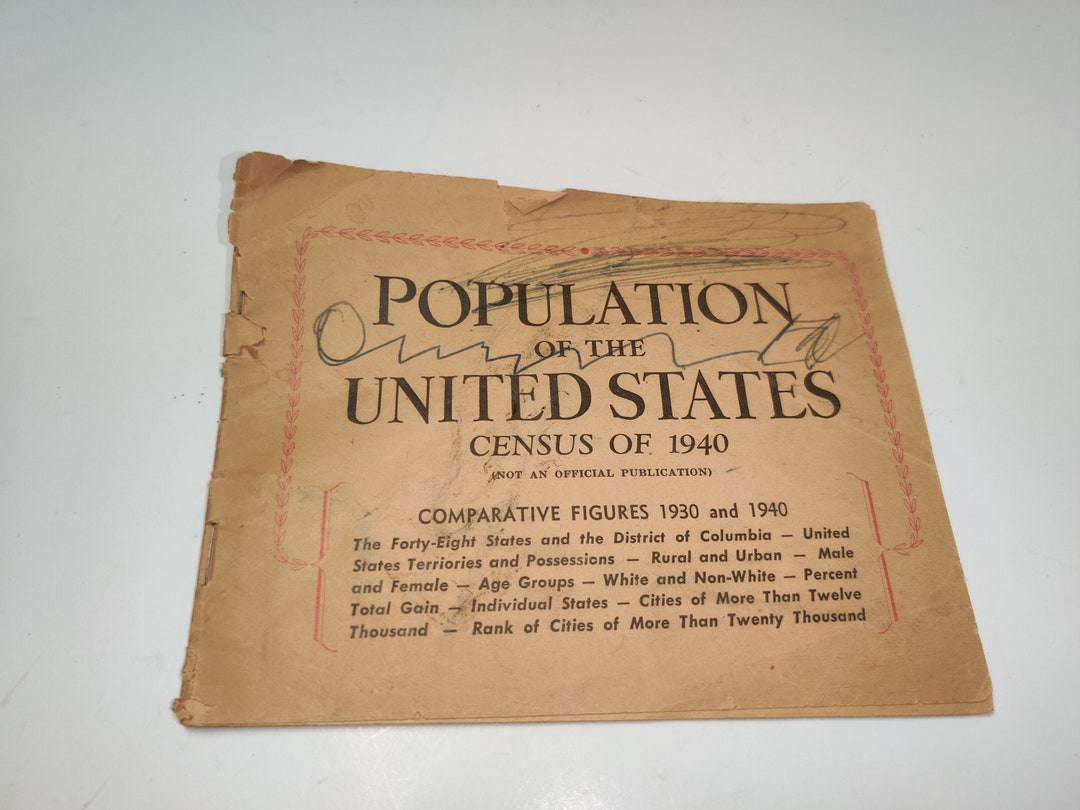 Vintage Publication Population of the United States Census of 1940 ...