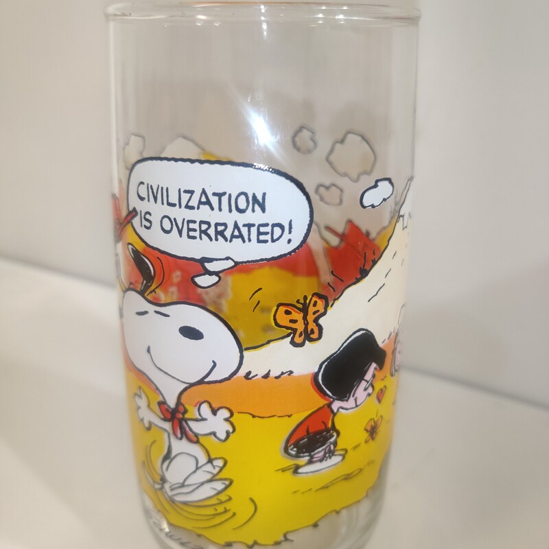 Snoopy Glass - Etsy