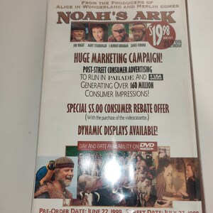 Hallmark Movie Noah's Ark Starring Jon Voight VHS Tape Clamshell Case Full Length Screener Copy ...