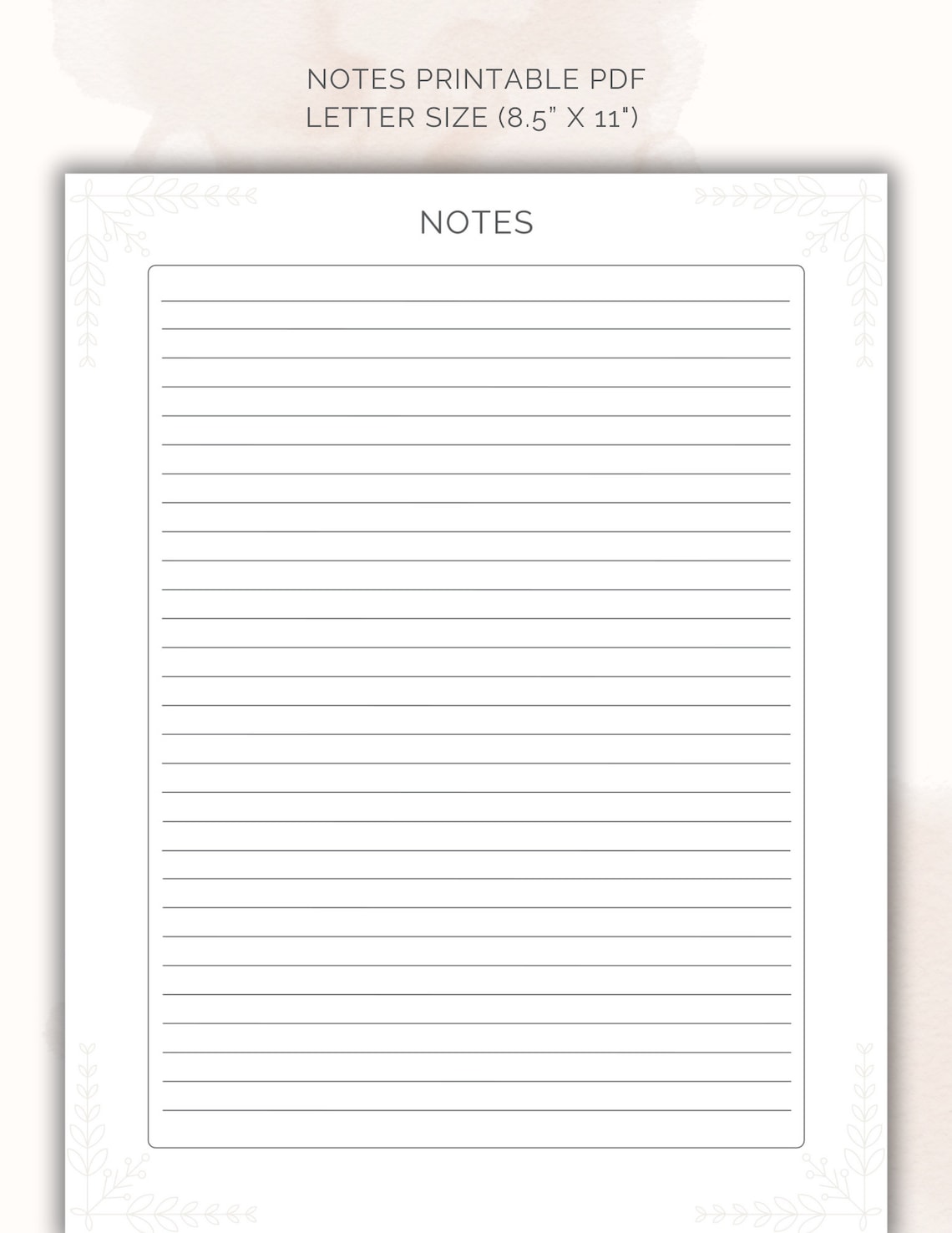 Printable Notes Template Meeting Minutes Notes Office Notes Notes ...