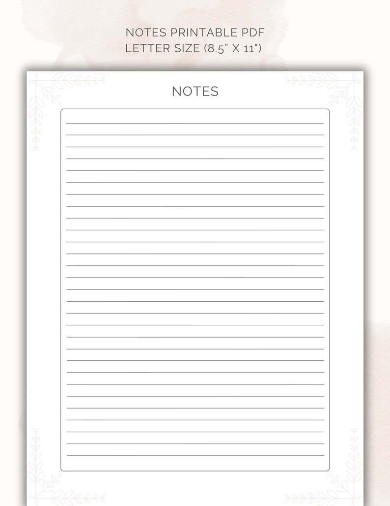 Printable Notes Template Meeting Minutes Notes Office Notes Notes ...