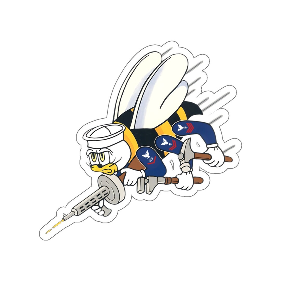 Seabee Sticker, US Navy Seabee Stickers, Seabee Veteran, Vehicle Decals ...