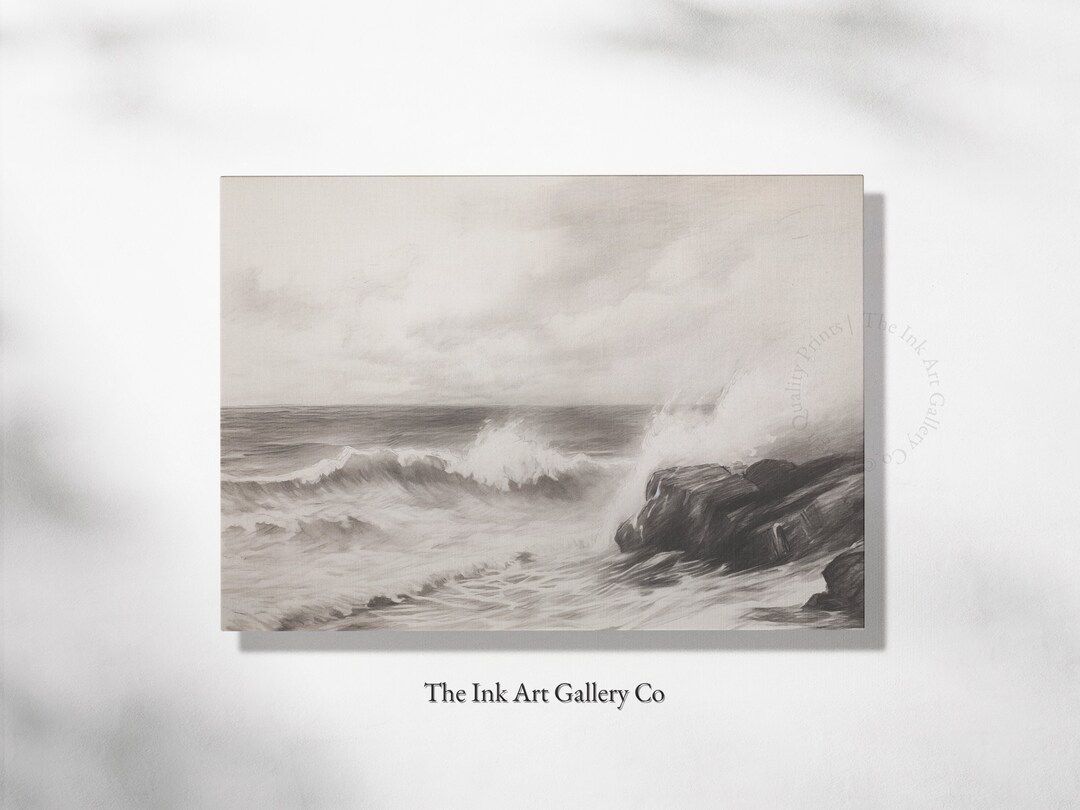 Ocean Waves Pencil Drawing: Inspired by John Constable and J.M.W ...