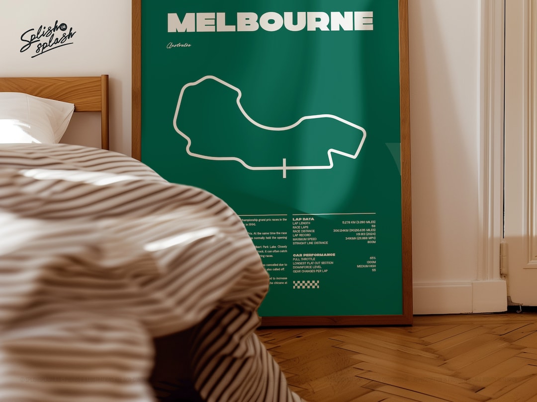 F1 Race Track Melbourne Formula 1 Racing Track F1 Merch Formula One F1 ...