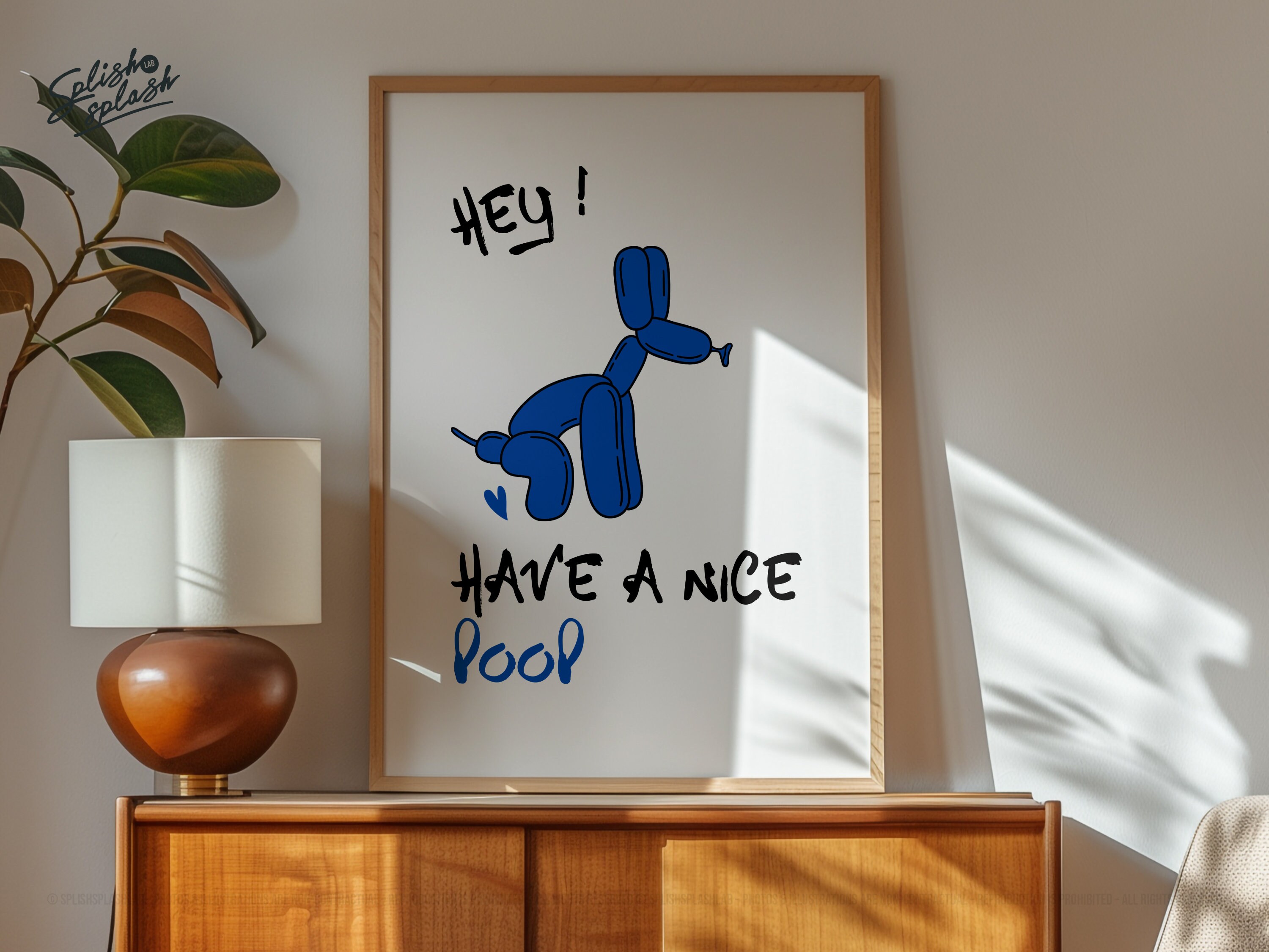 Have A Nice Poop Poster, Whimsical Poop Poster for Bathroom, Dog Poop ...