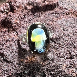 Jellyfish Ring,ocean Ring,sea Creature Ring,glass Jewelry,beach Ring ...