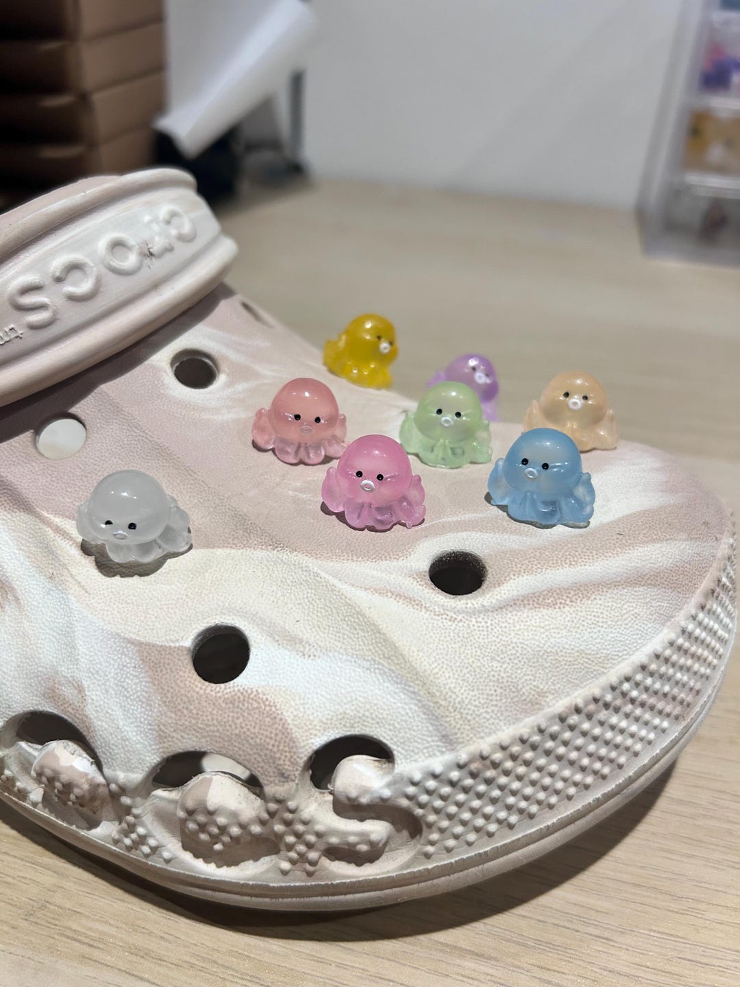 Luminous Glow in the Dark Octopus Shoe Charms | 3D Duck Shoe Charms ...