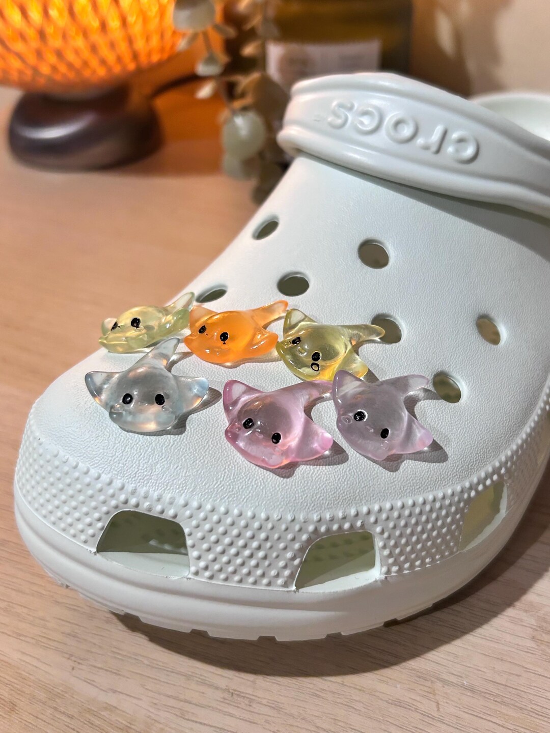 Glow in the Dark Stingray Shoe Charms, Handmade Shoe Charms, Luminous ...