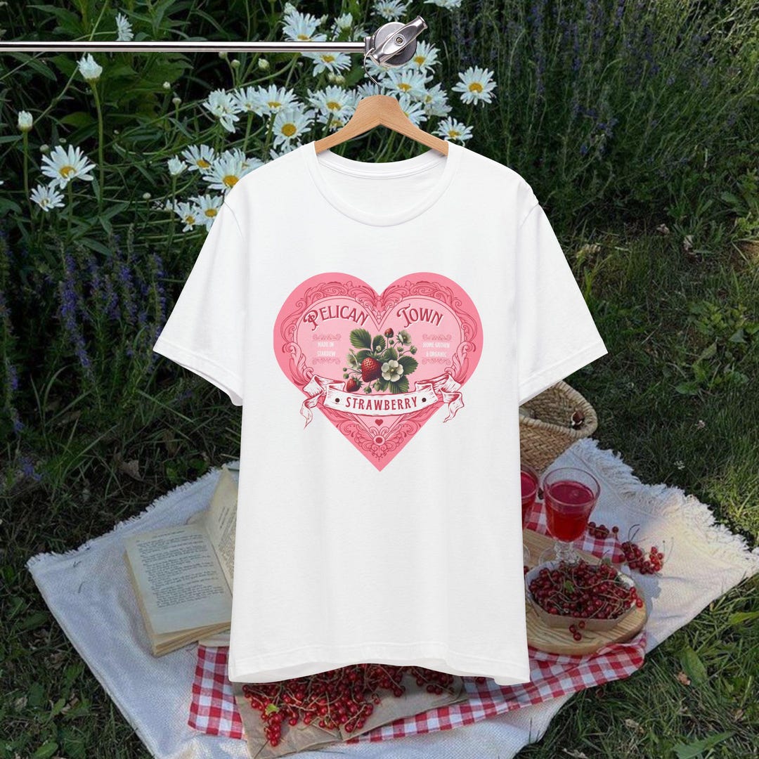 Stardew Valley Shirt, Cozy Gamer, Strawberry Fruit Shirt, Gamer ...