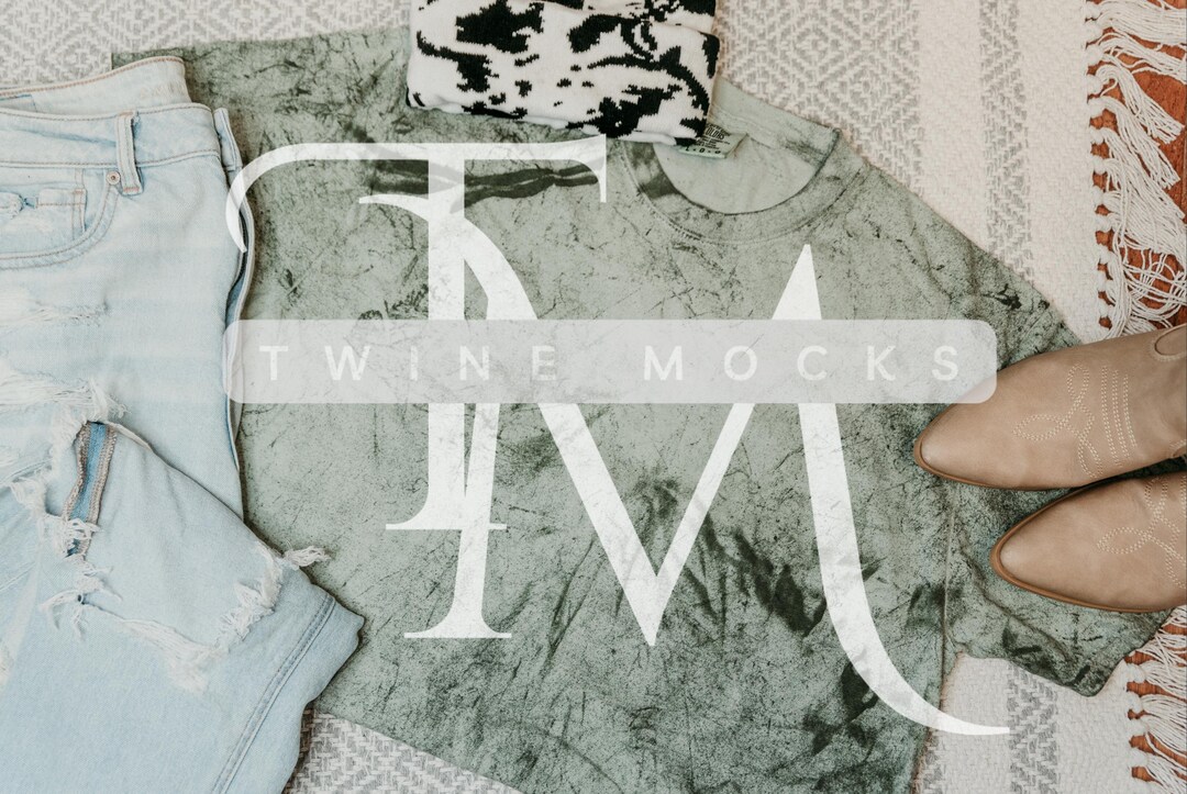 Western Mockup, Cowgirl Mock-up, Comfort Colors 1745 Fern Mockup ...