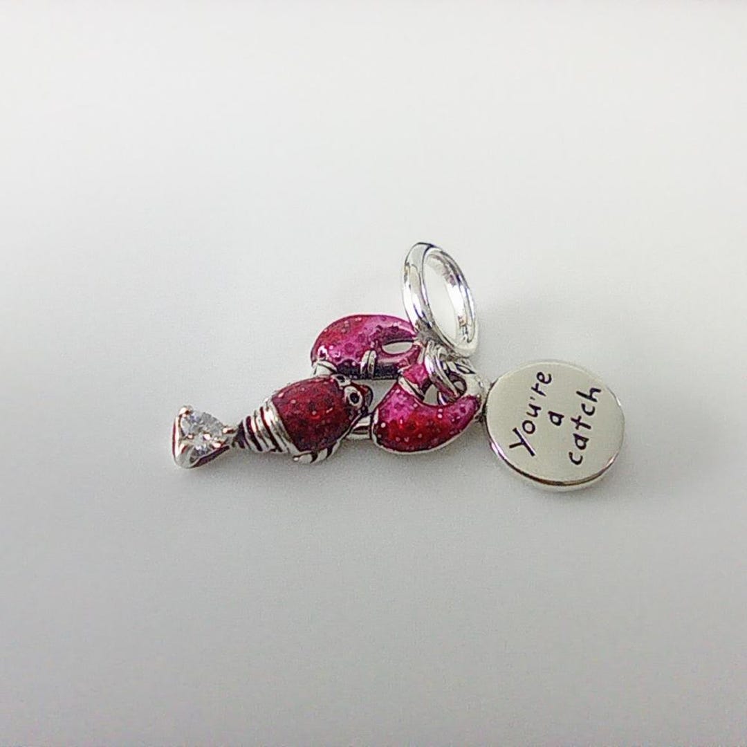 Pandora Sterling Silver Lobster Dangle Charm - Etsy Canada
