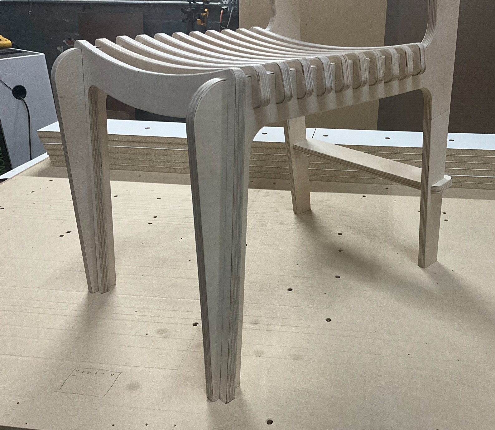 Cutting DXF File for Parametric Dinner Chair for CNC or Laser for ...