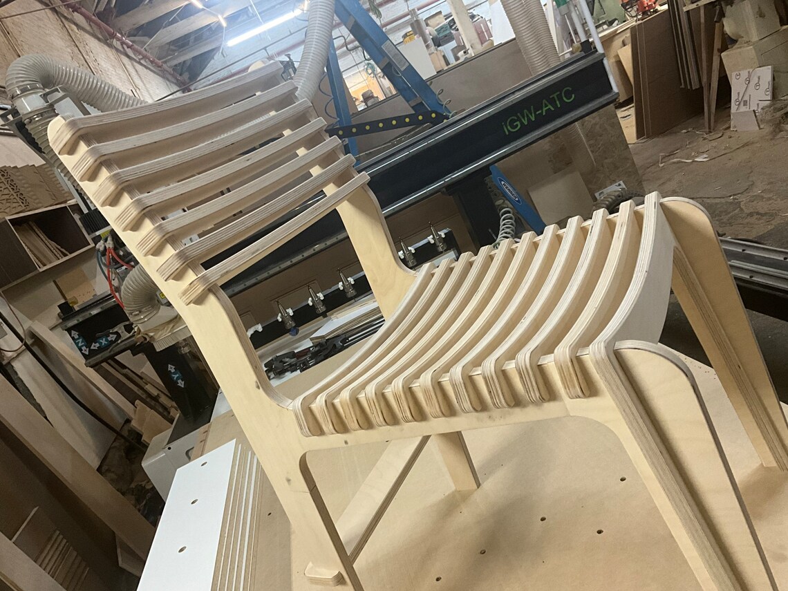 Cutting DXF File for Parametric Dinner Chair for CNC or Laser for ...