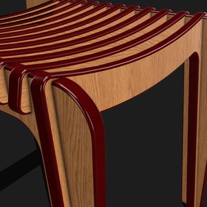 Cutting DXF File for Parametric Dinner Chair for CNC or Laser for ...