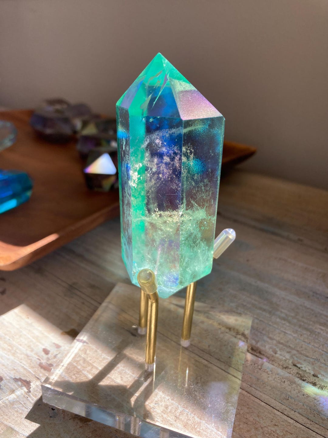 Aura Clear Quartz Light Blue DT Listing: 0114B - Etsy