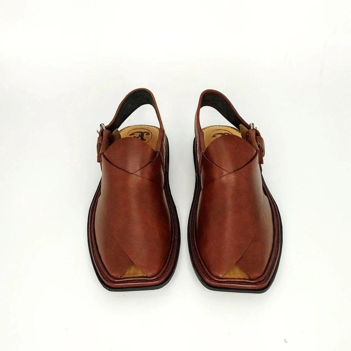 Handmade Leather Peshawri Chappal | Traditional Pakistani Sandals - Etsy
