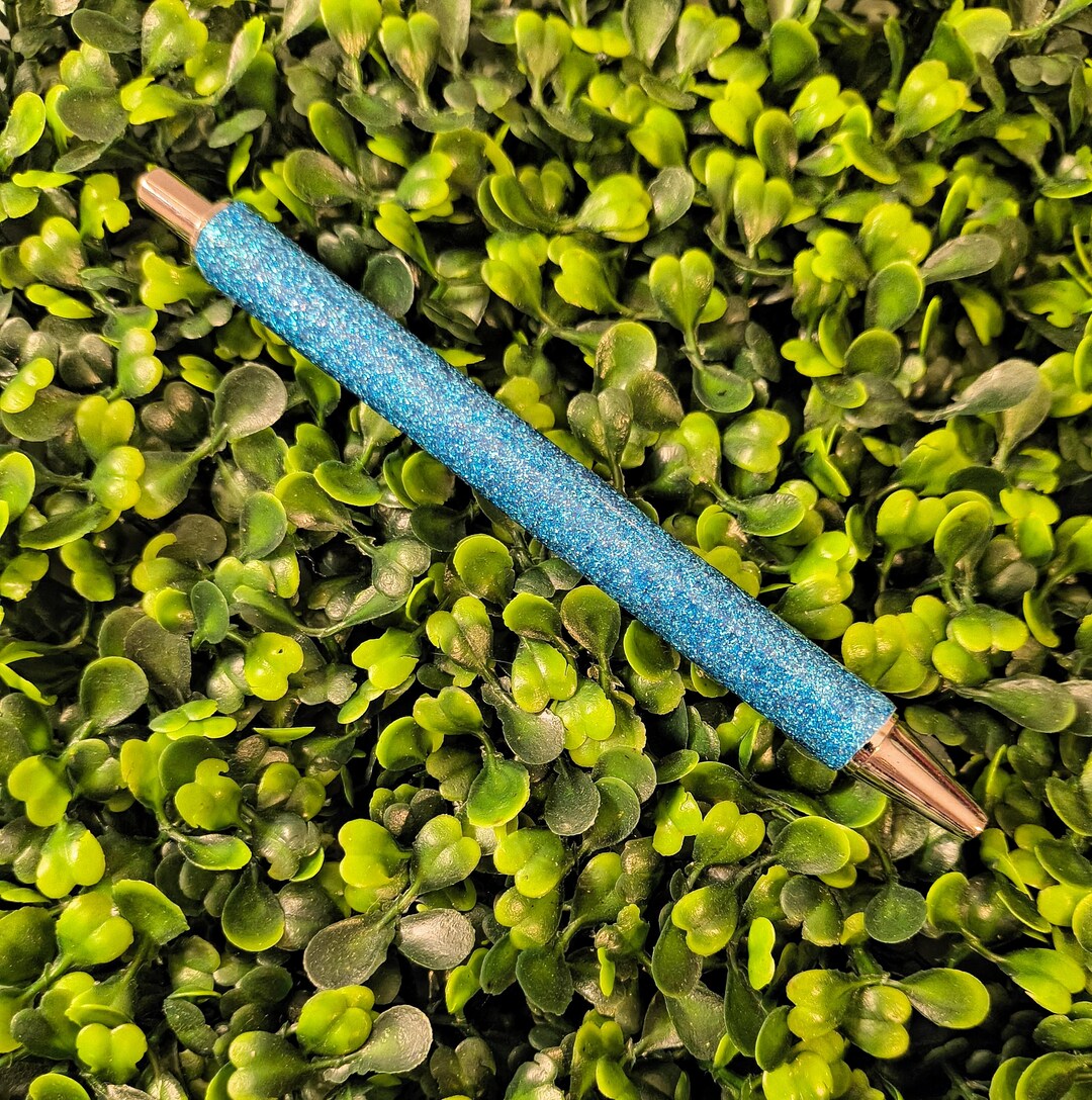 Blue Glitter Pen (customizable) - Etsy
