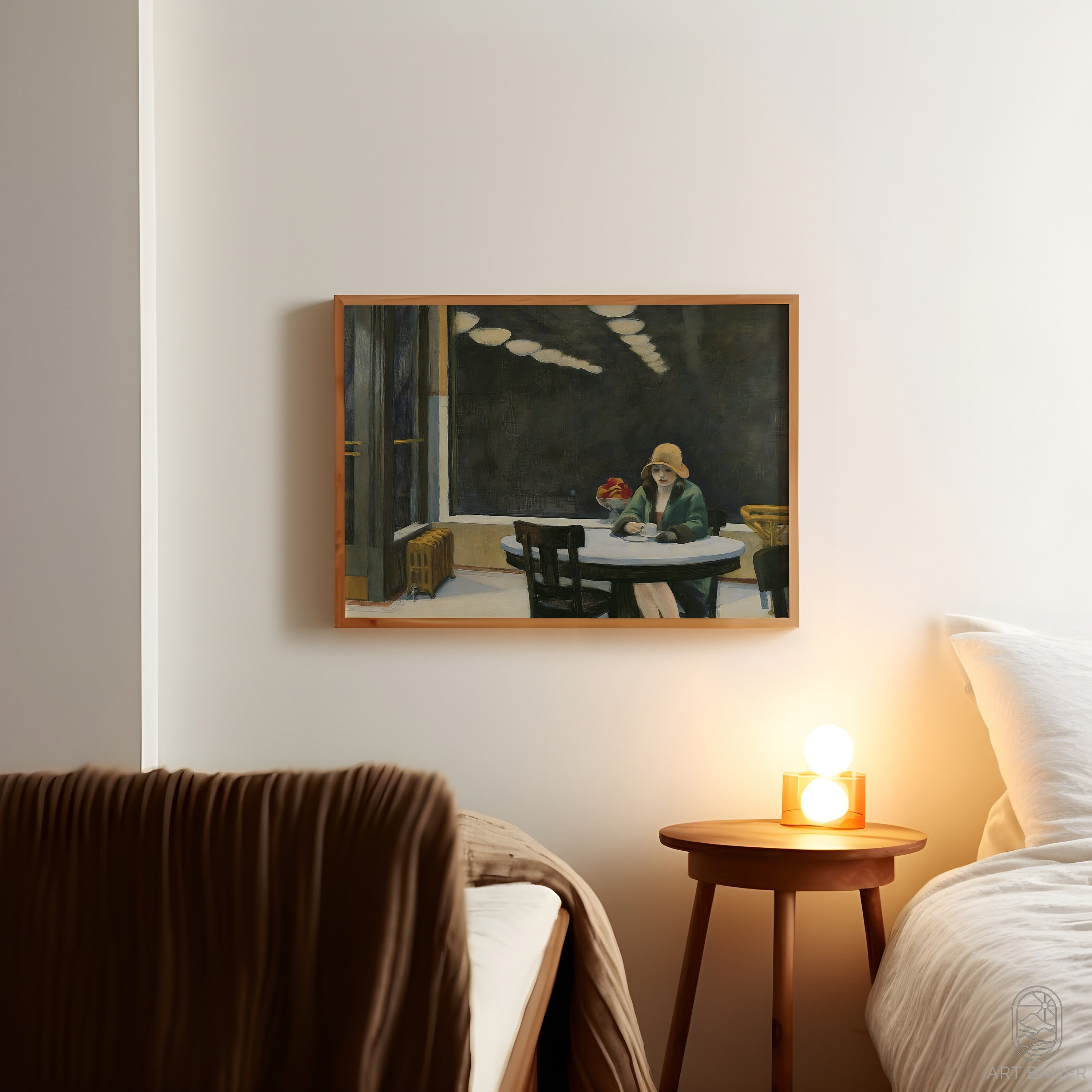 Edward Hopper, Automat Cityscape Framed Print, Diner Art, Edward Hopper ...